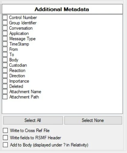 Message Crawler - Export RSMF — HashtagLegal