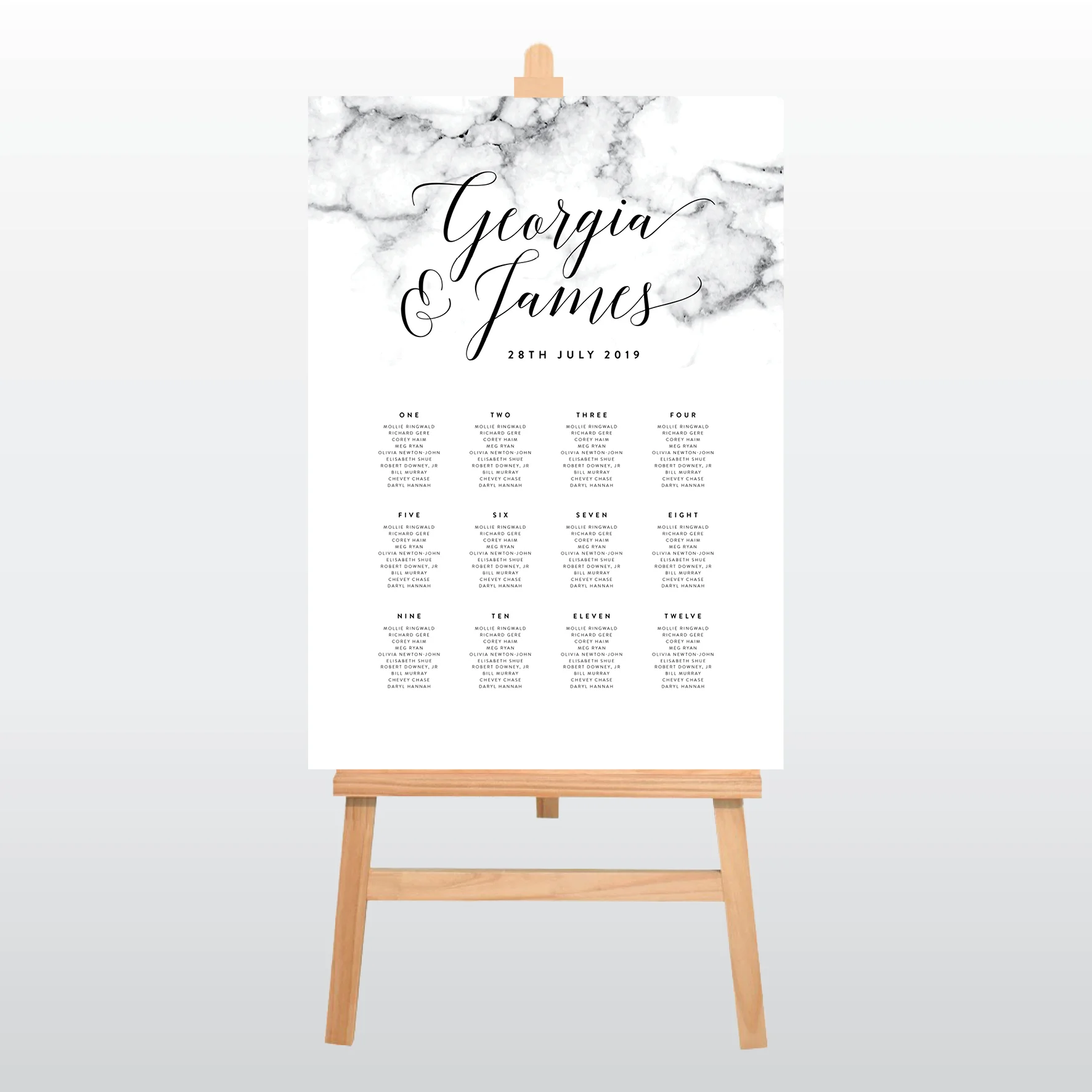 Table Plans — Lovestruck Stationery