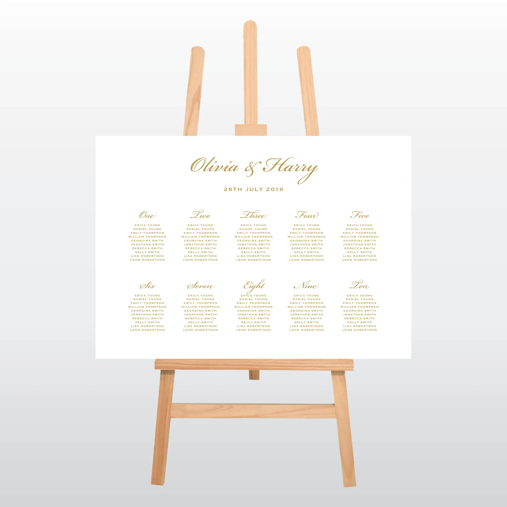 Table Plans — Lovestruck Stationery