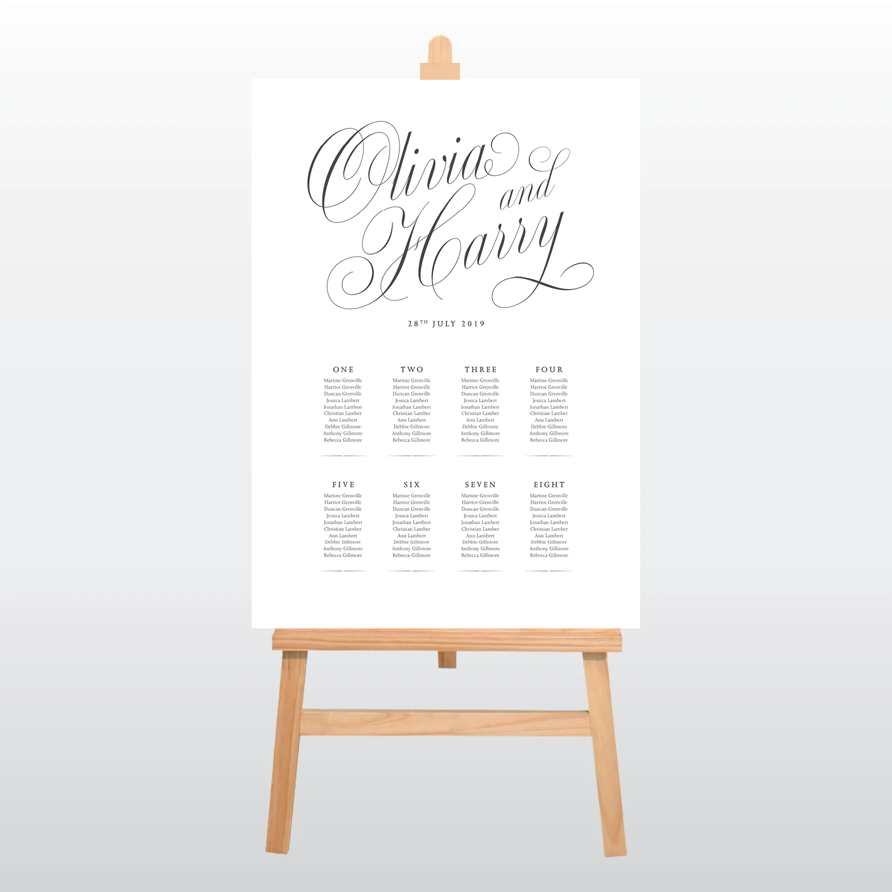 Table Plans — Lovestruck Stationery