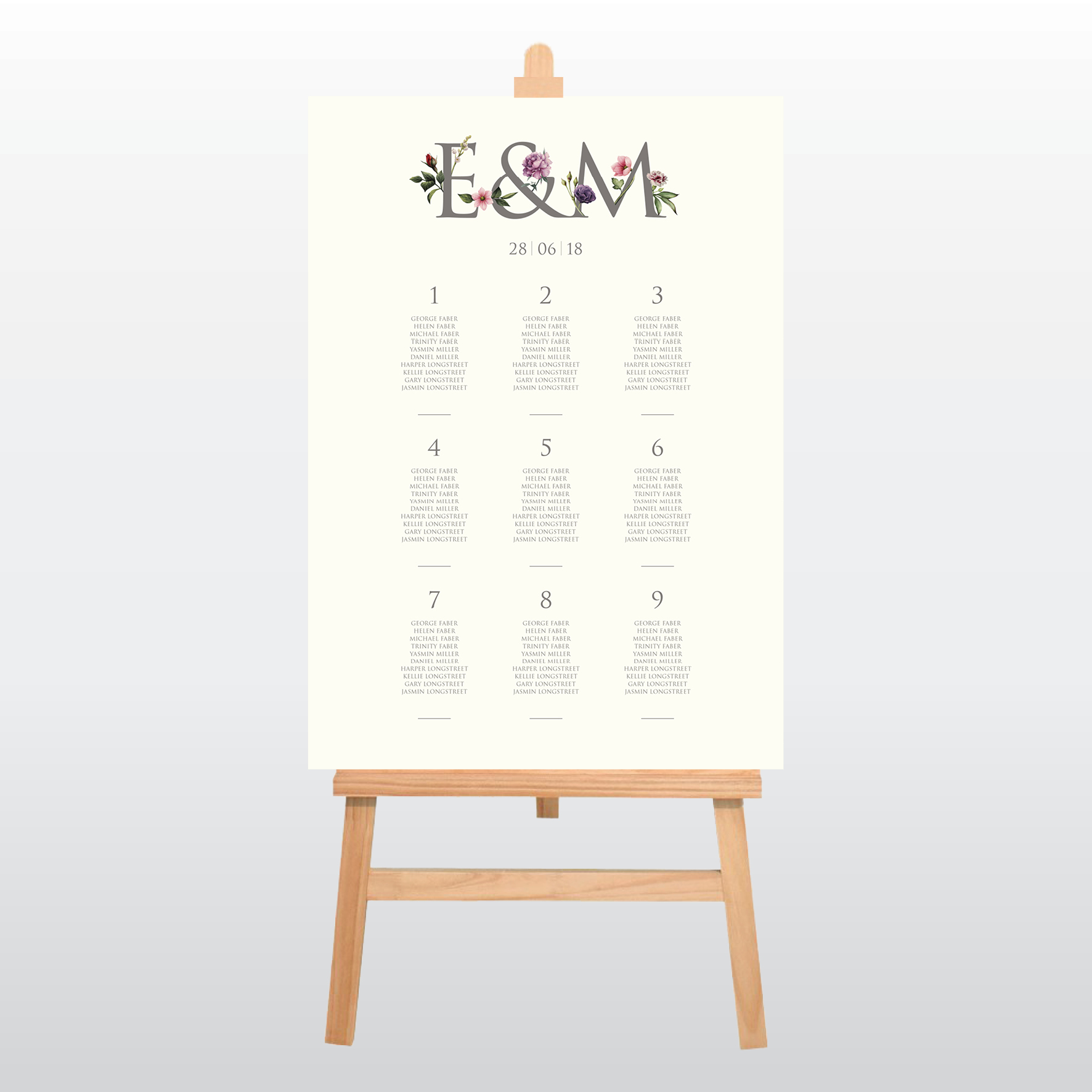 Table Plans — Lovestruck Stationery