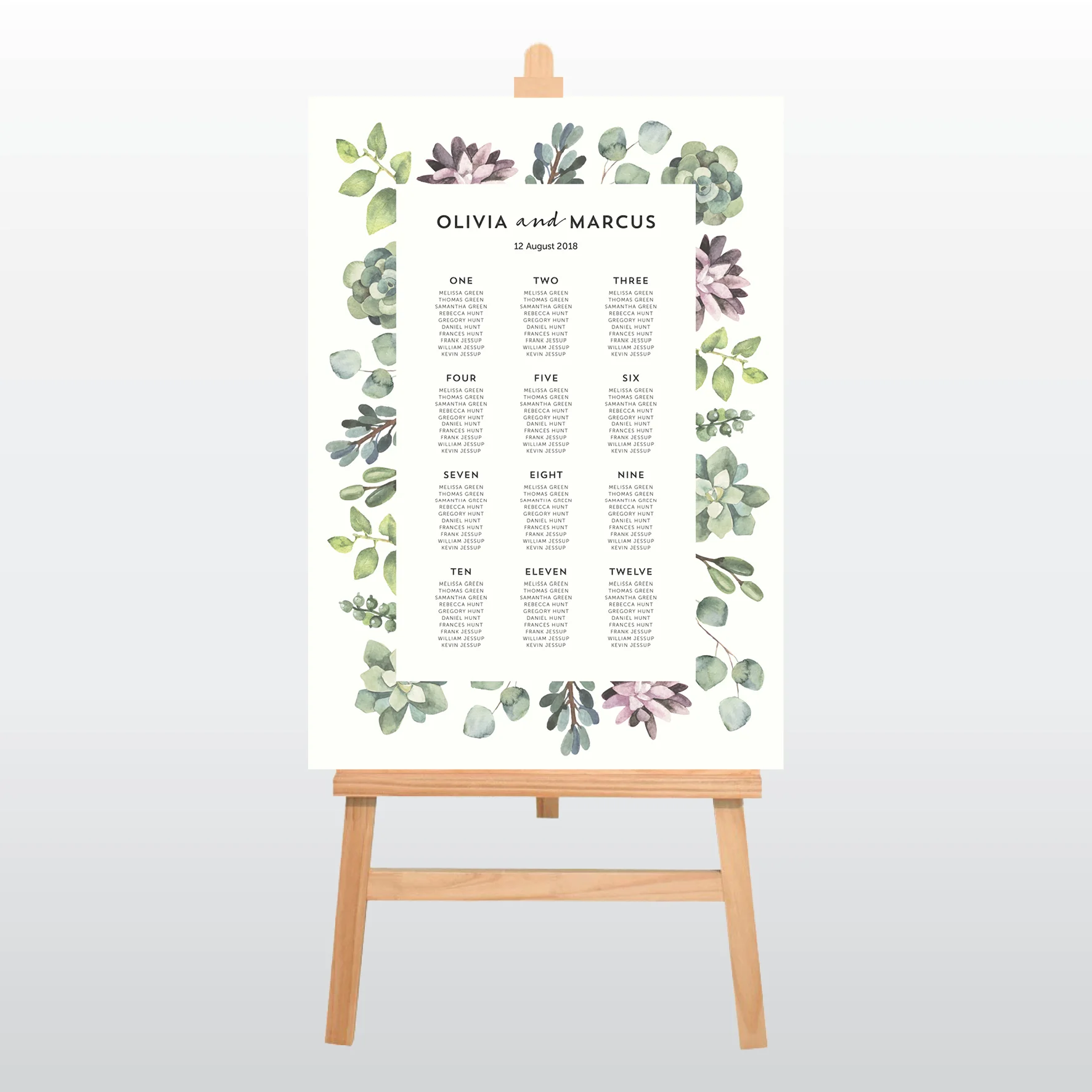 Table Plans — Lovestruck Stationery