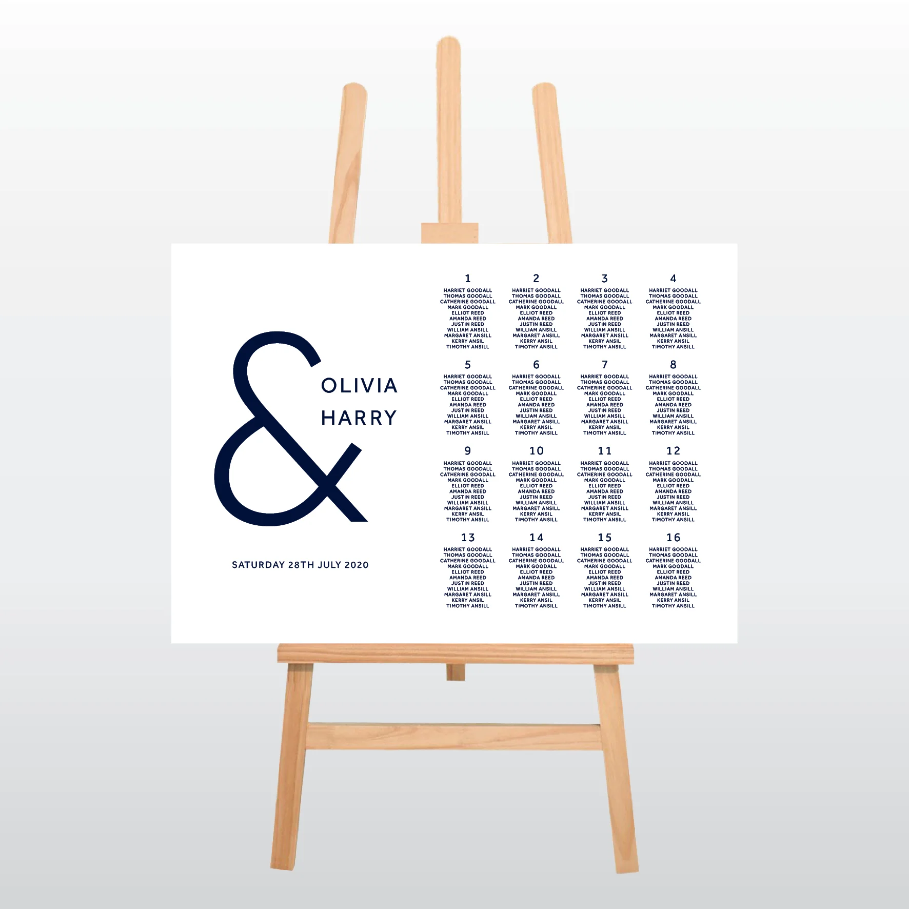 Table Plans — Lovestruck Stationery