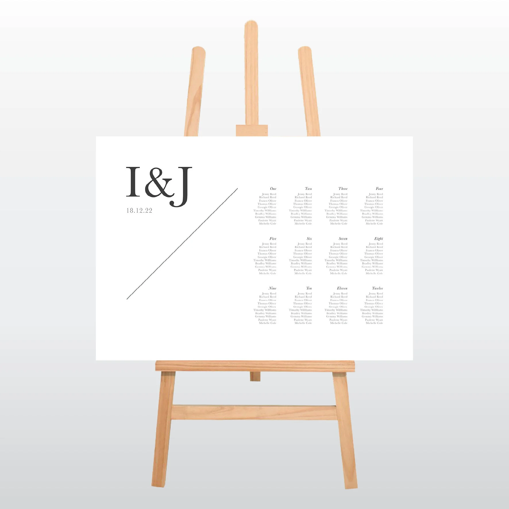 Table Plans — Lovestruck Stationery