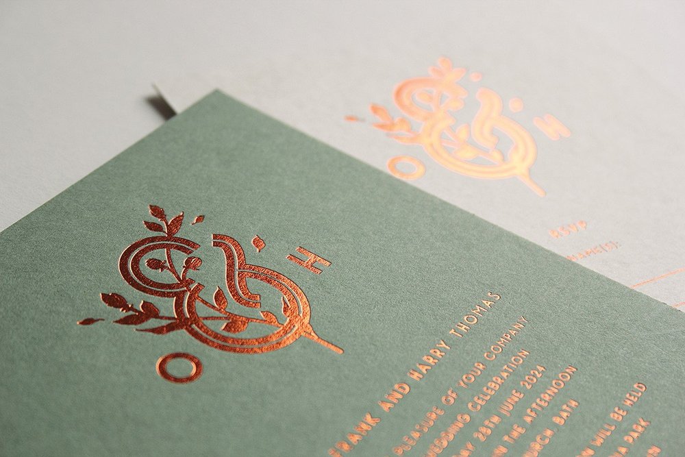What are foil blocked wedding invitations? — Lovestruck Stationery