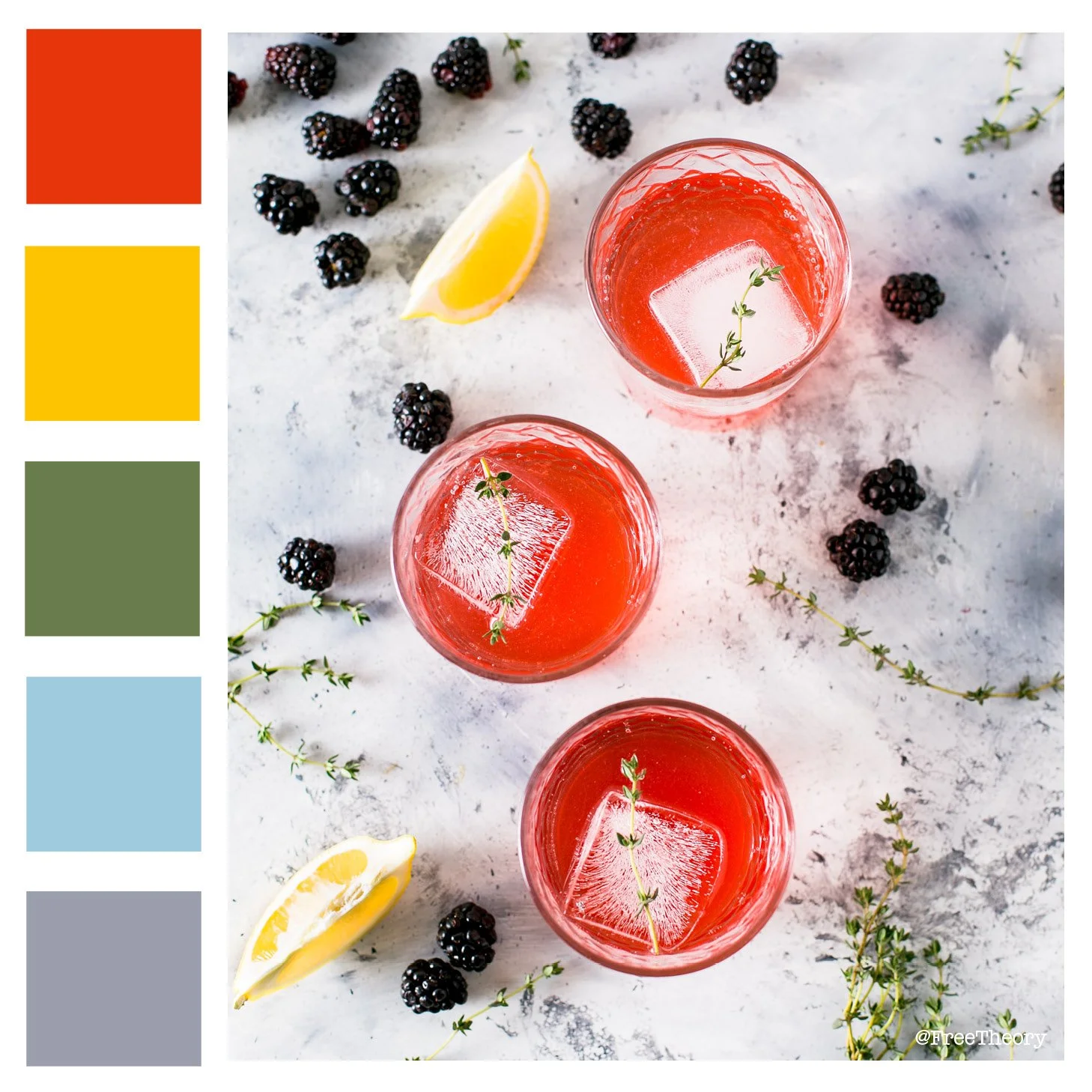 Refreshing Summer Beverage Color Palette — Free Theory