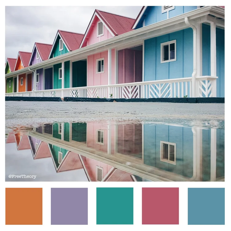 Kuhio Hwy, Kapaʻa, Hawaii Color Palette — Free Theory
