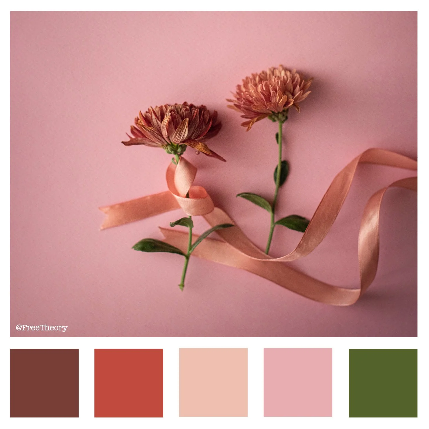 Ribbons and Flowers Color Palette — Free Theory
