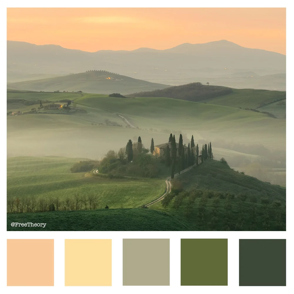 Tuscany Italy Color Palette — Free Theory
