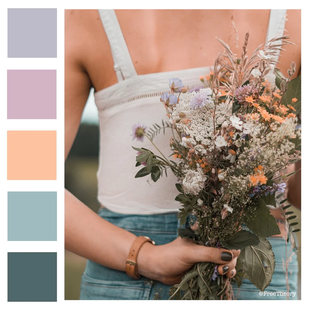 Rustic Floral Bouquet Color Palette — Free Theory