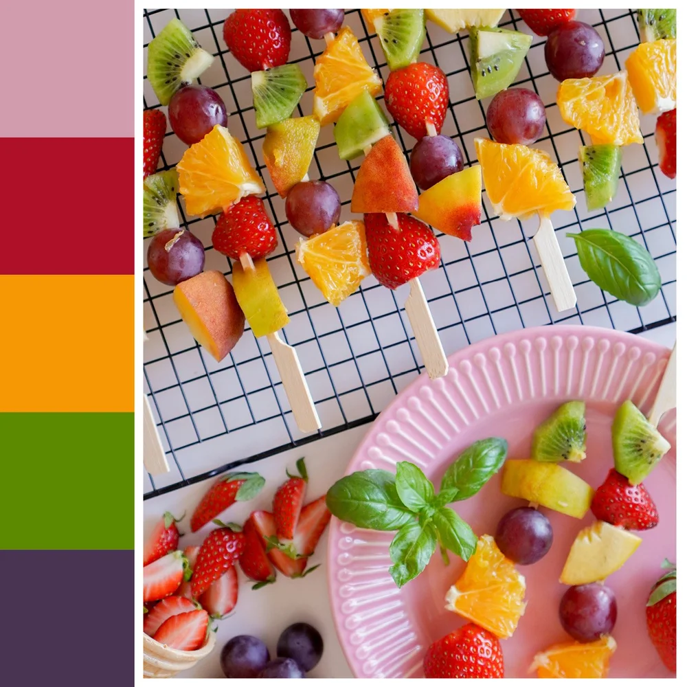 Summer Fruit Kabob Color Palette — Free Theory