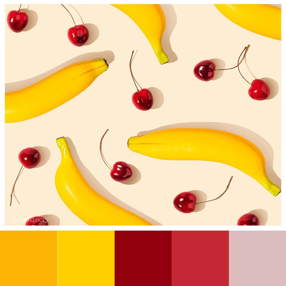 Bananas and Cherries Color Palette — Free Theory