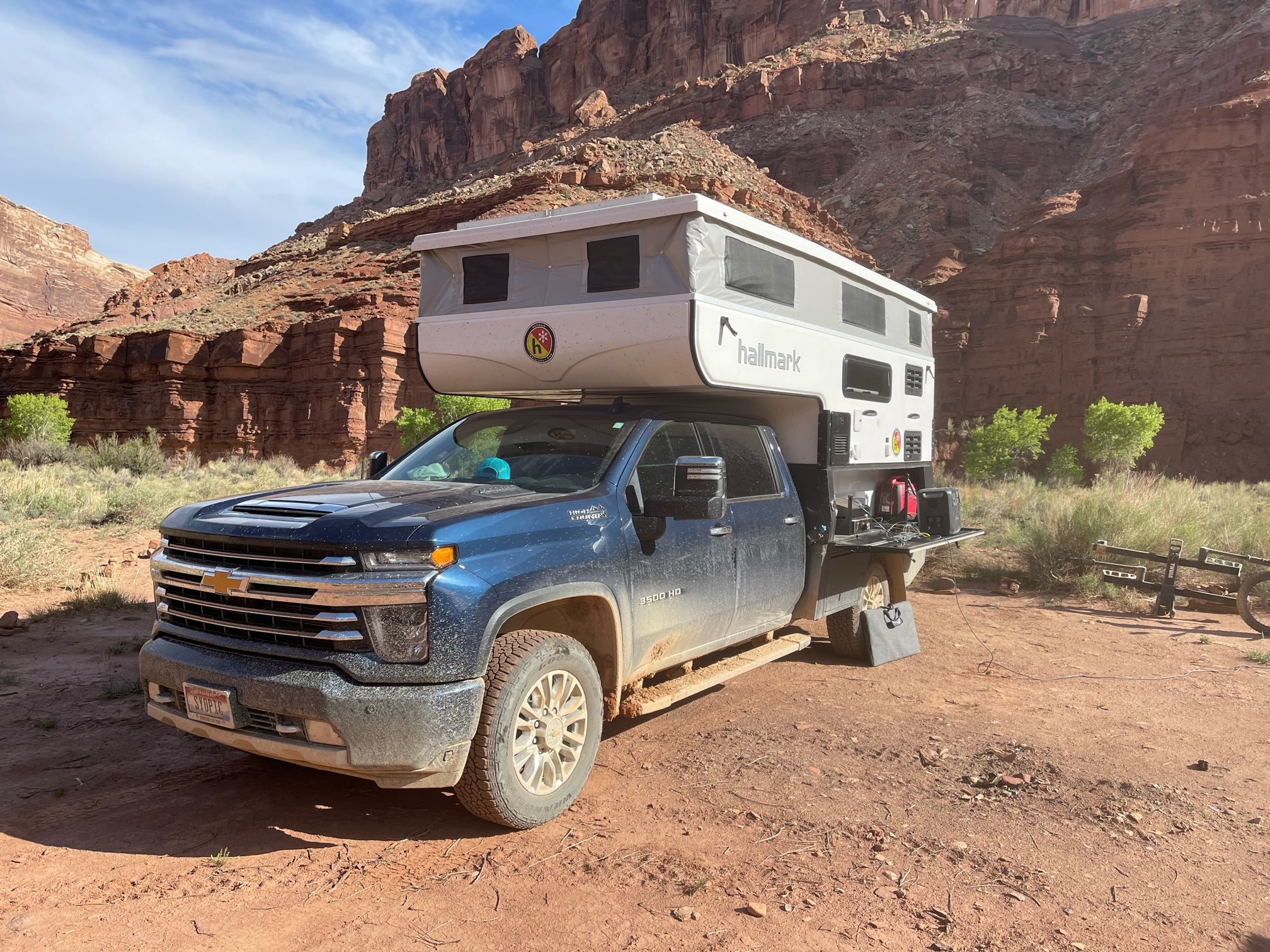 Hallmark camper on SherpTek flatbed system — SherpTek Custom Gear ...
