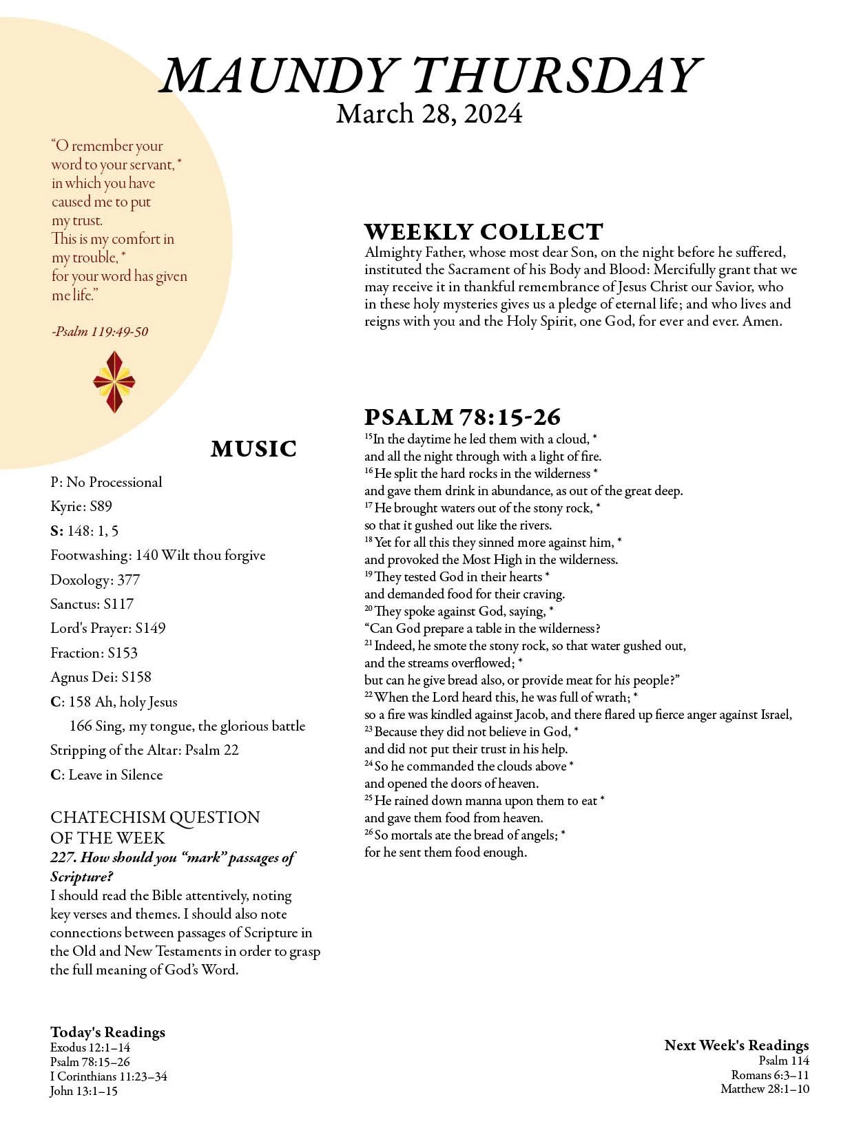 Weekly Bulletin — Anglican Church of the Epiphany
