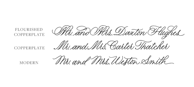 Calligraphy Script Styles & Envelope Layouts — Tara Marie Calligraphy