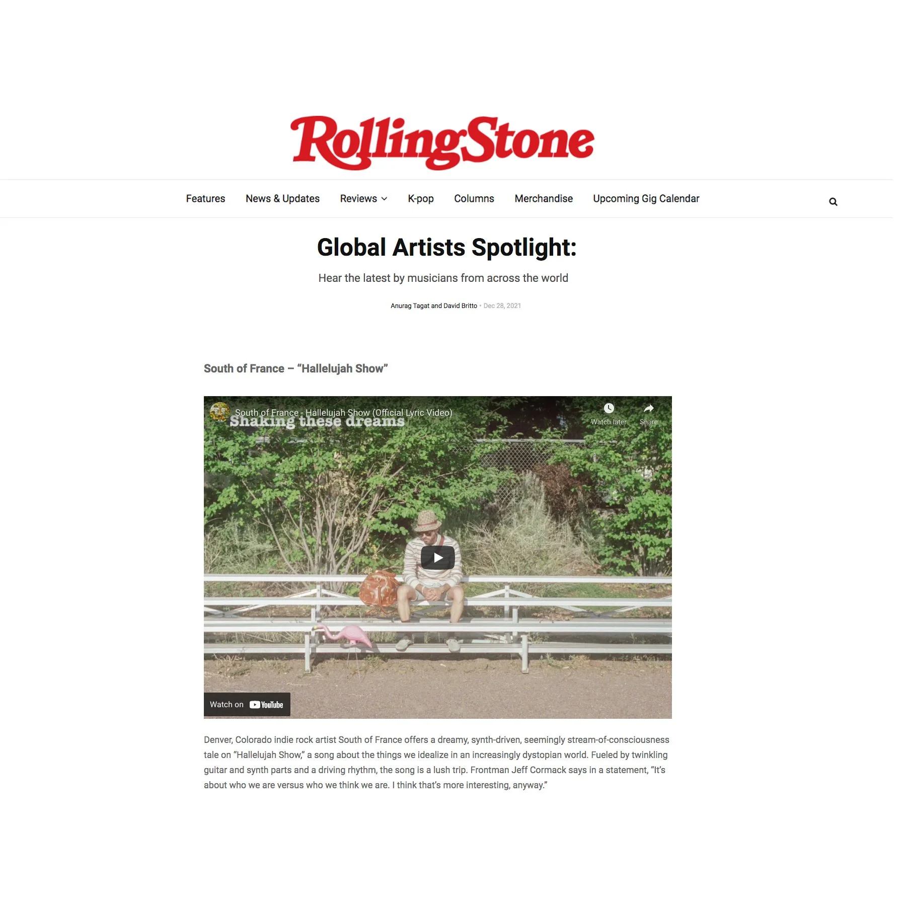 MUSIC — Jeff Cormack