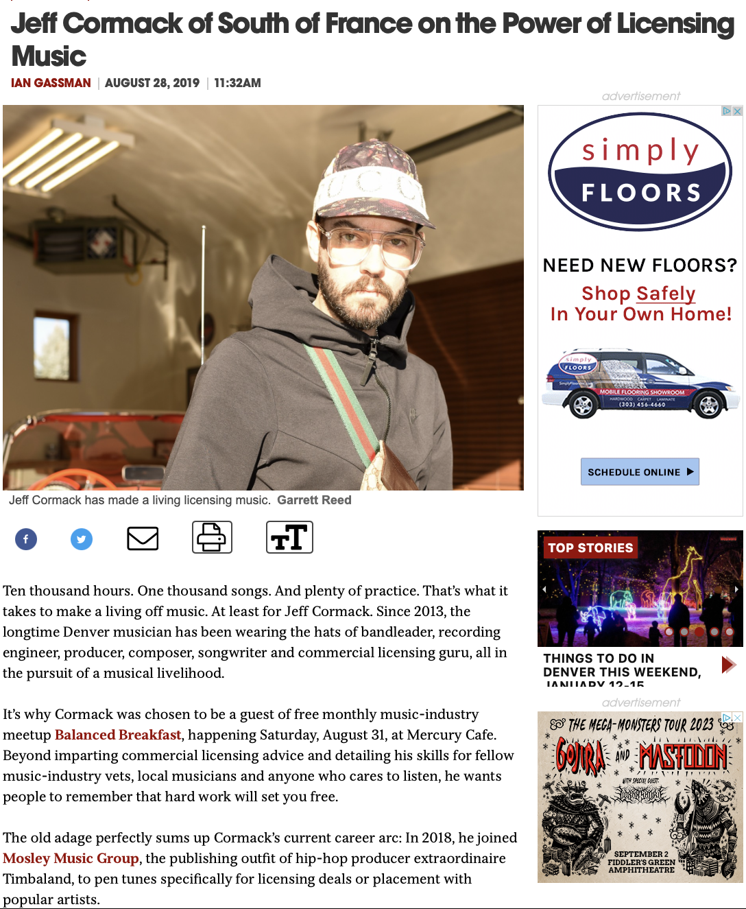 MUSIC — Jeff Cormack