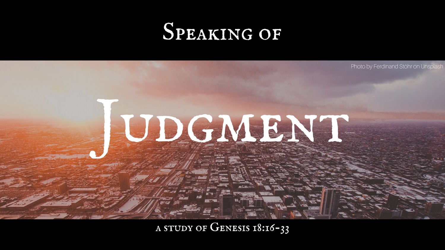 Speaking of Judgment... — Pr. Marlon's Blog