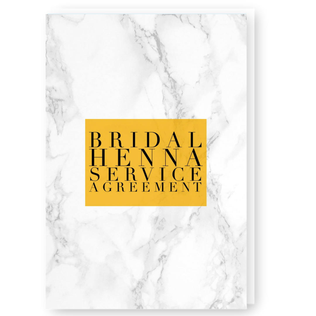 Bridal Henna Service Agreement — Hennapreneur: Online Learning for ...