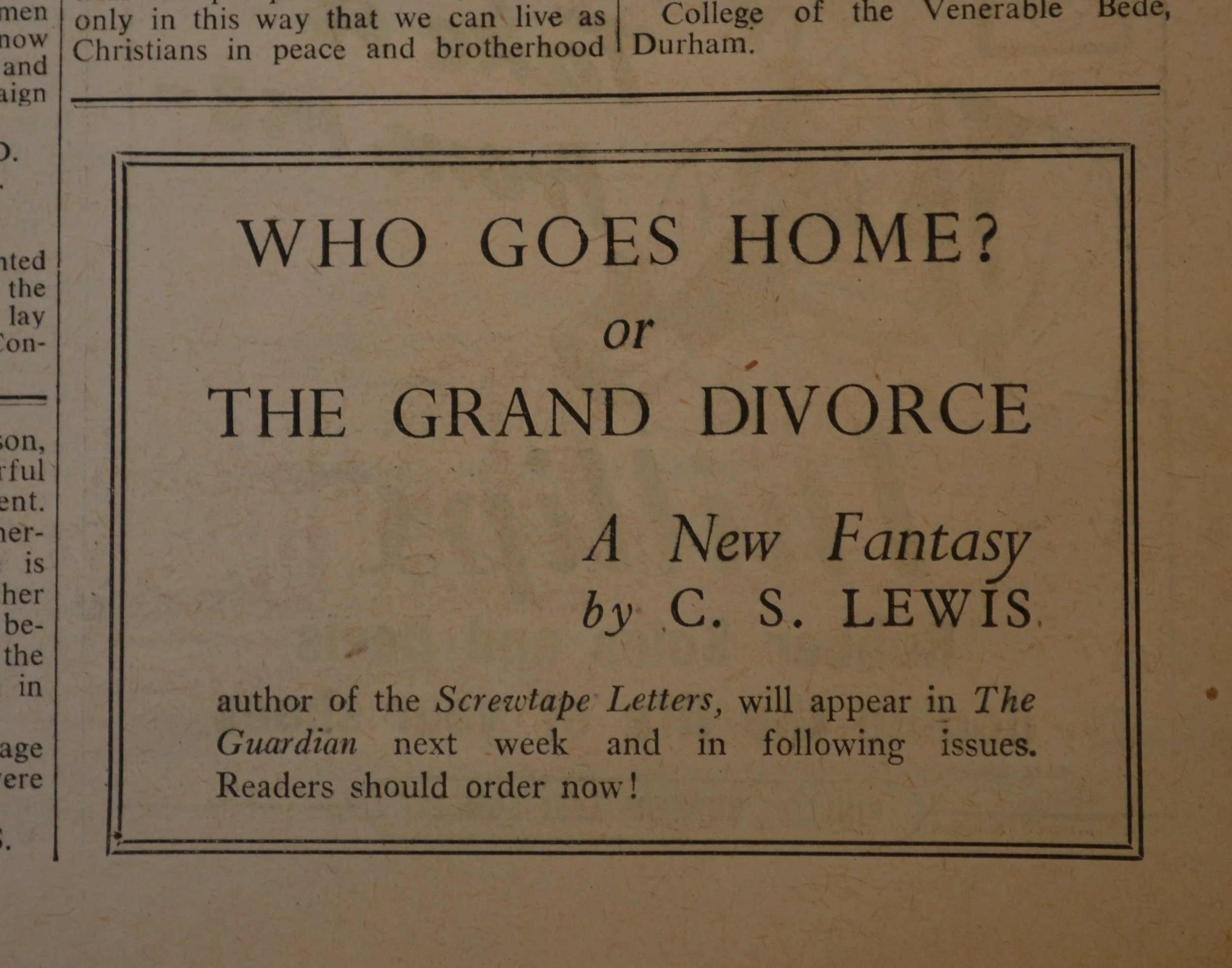 C.S. Lewis: The Great Divorce — Joanna Seibert