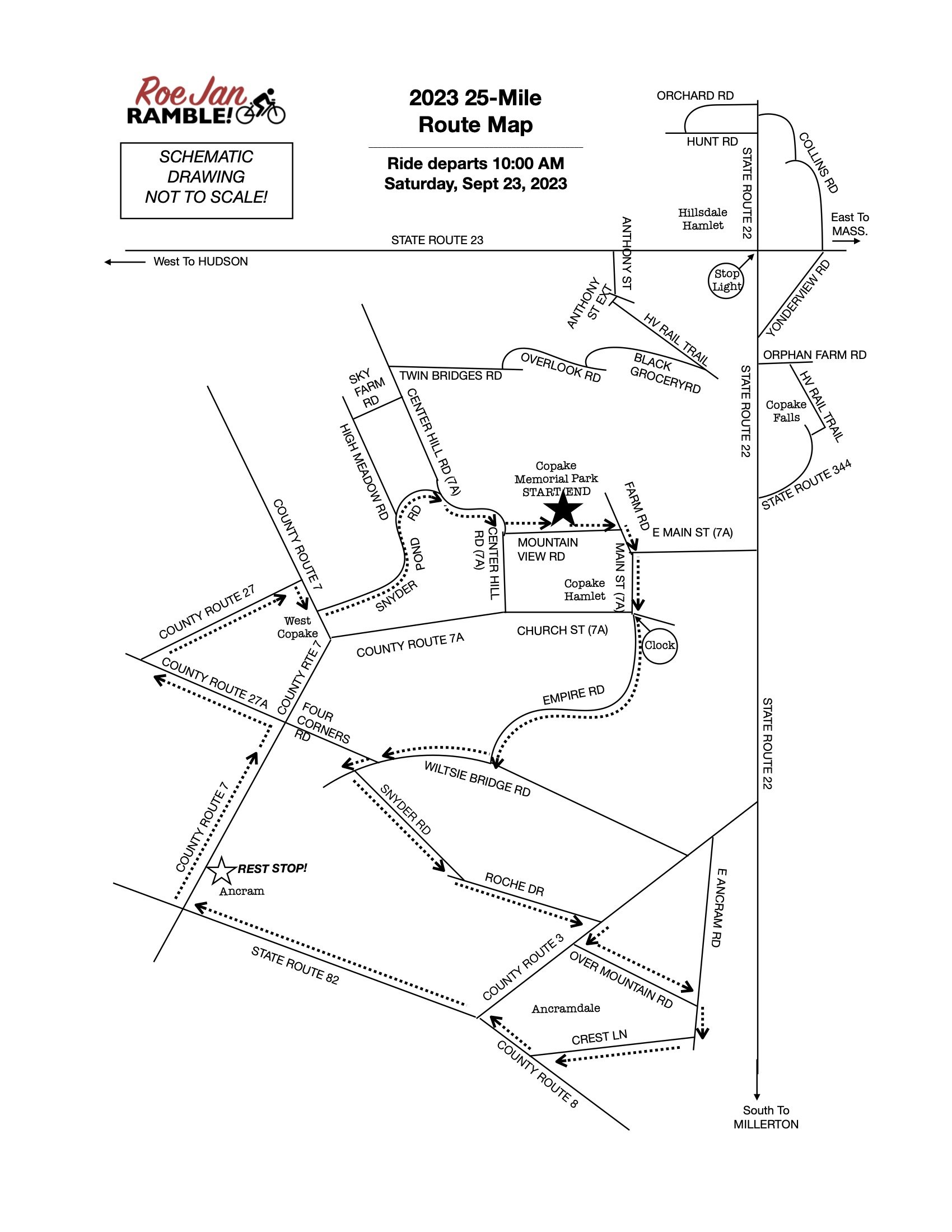 25-Mile Route — Roe Jan Ramble