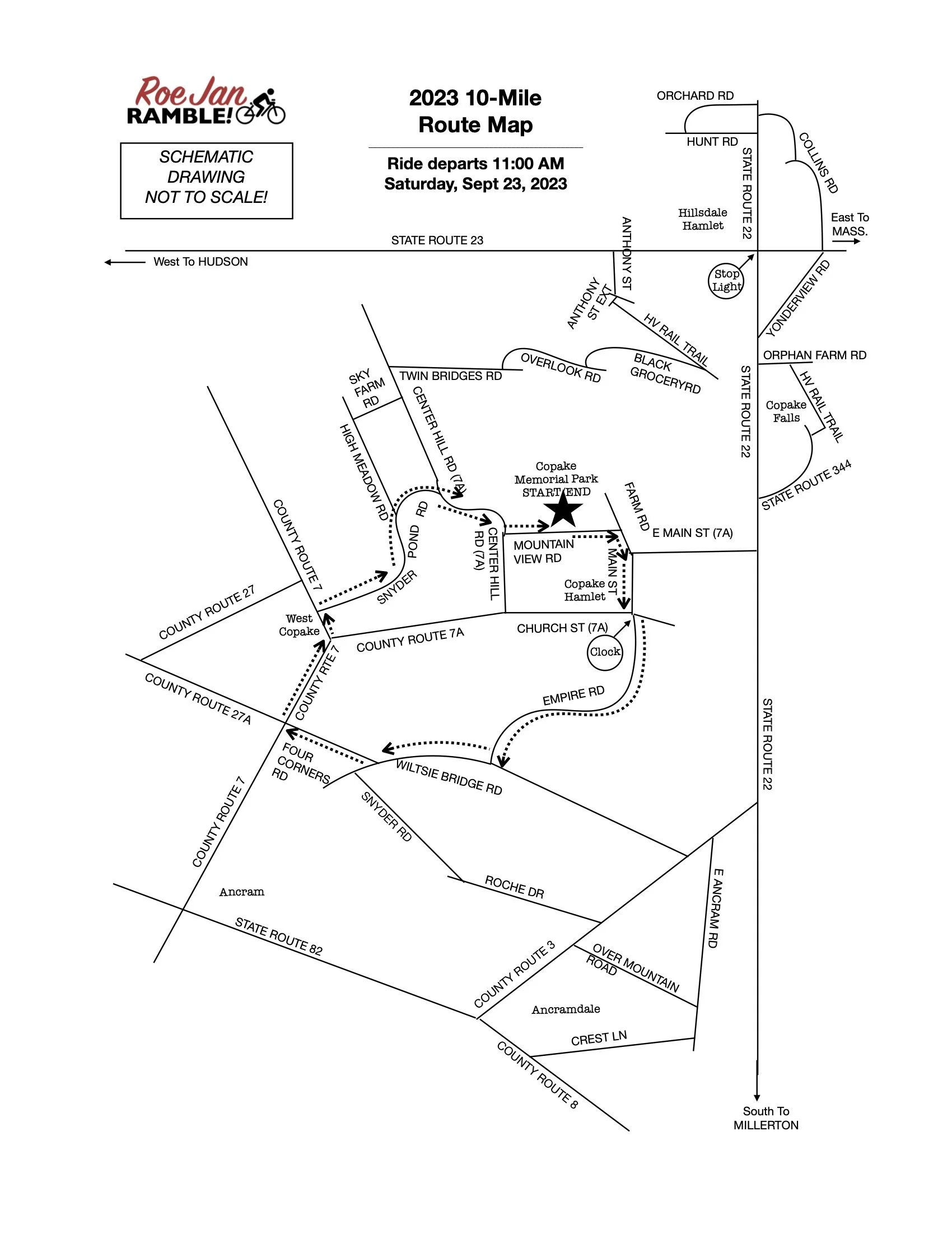 10-Mile Route — Roe Jan Ramble