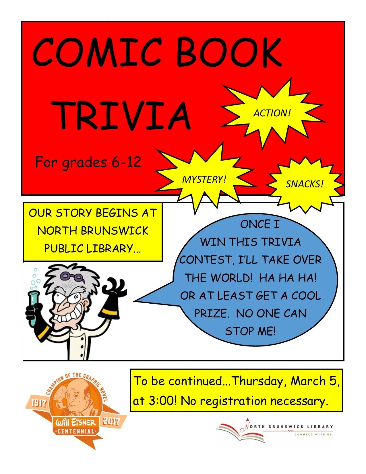 Comic Book Trivia for Teens — North Brunswick Public Library