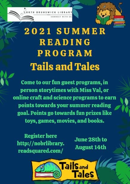 Children's Summer Reading Program 2021 — North Brunswick Public Library