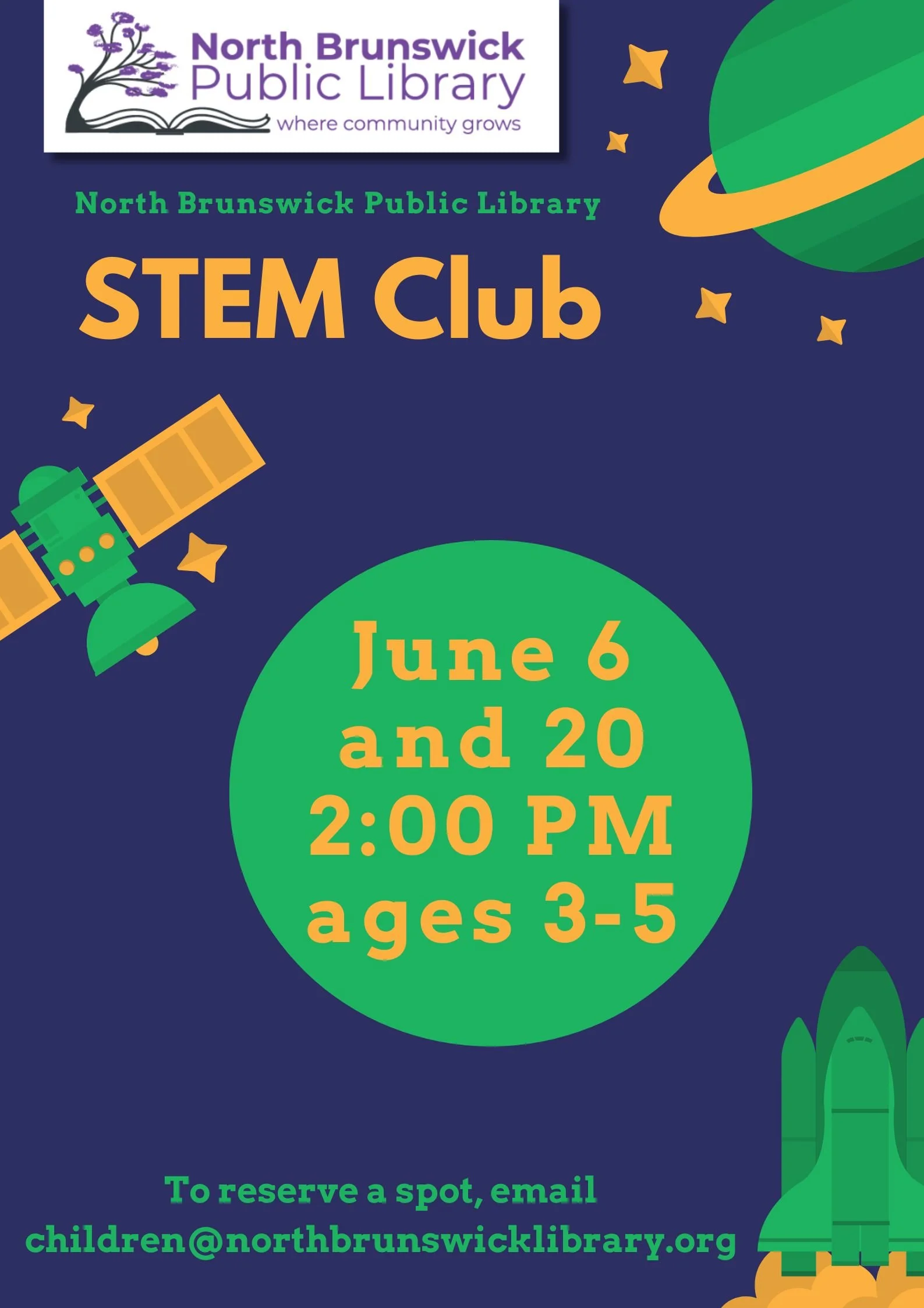 Upcoming Events for Kids — North Brunswick Public Library