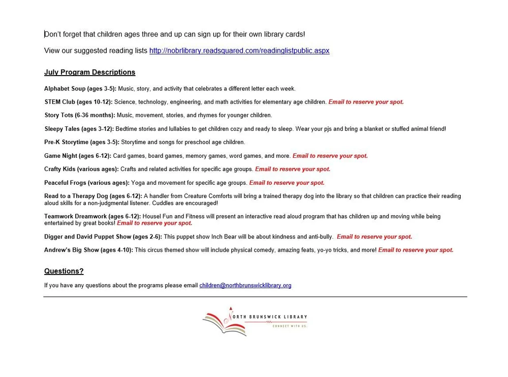 All Events — North Brunswick Public Library