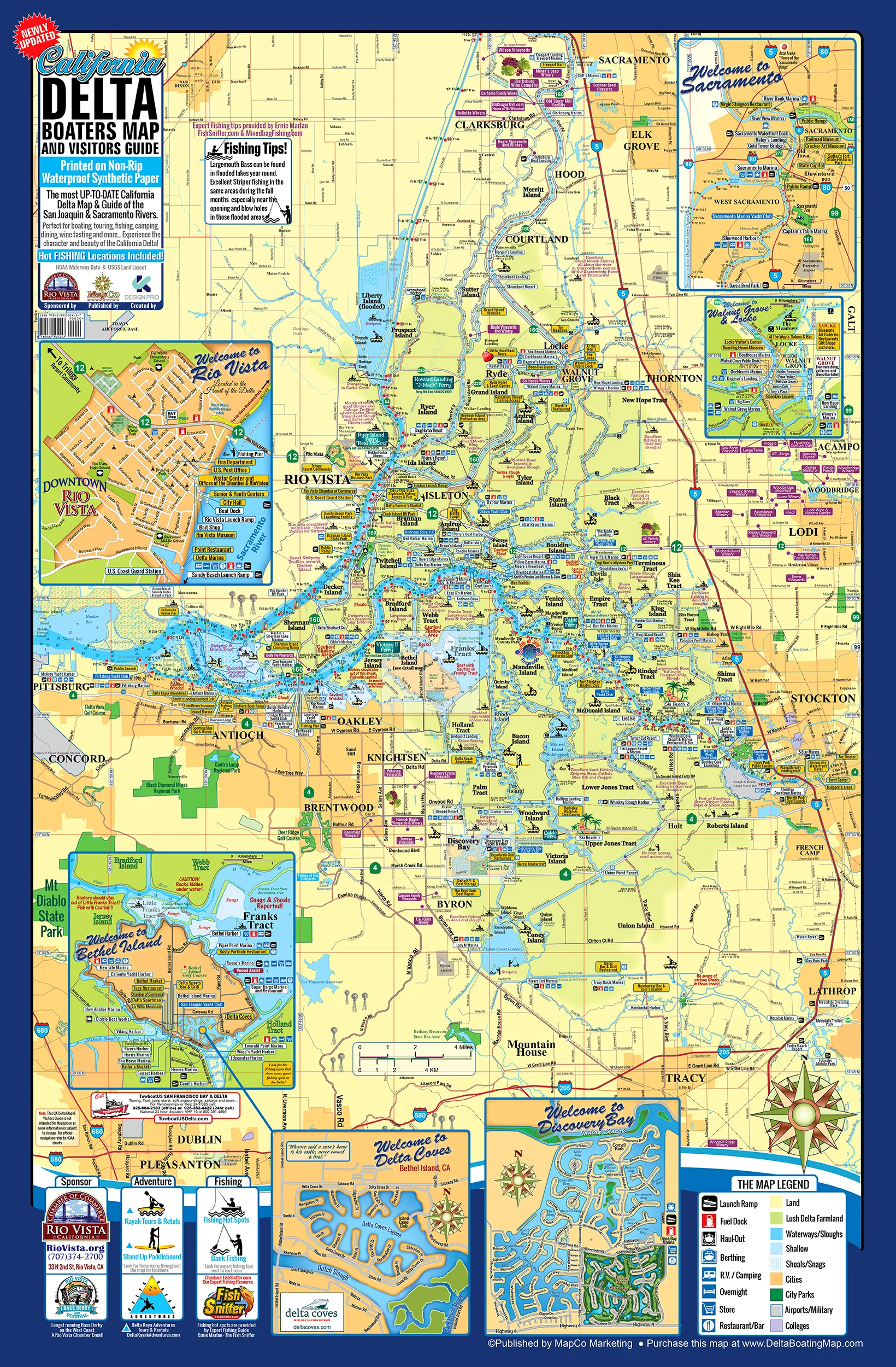 Delta Boating Map - Map of the California Delta