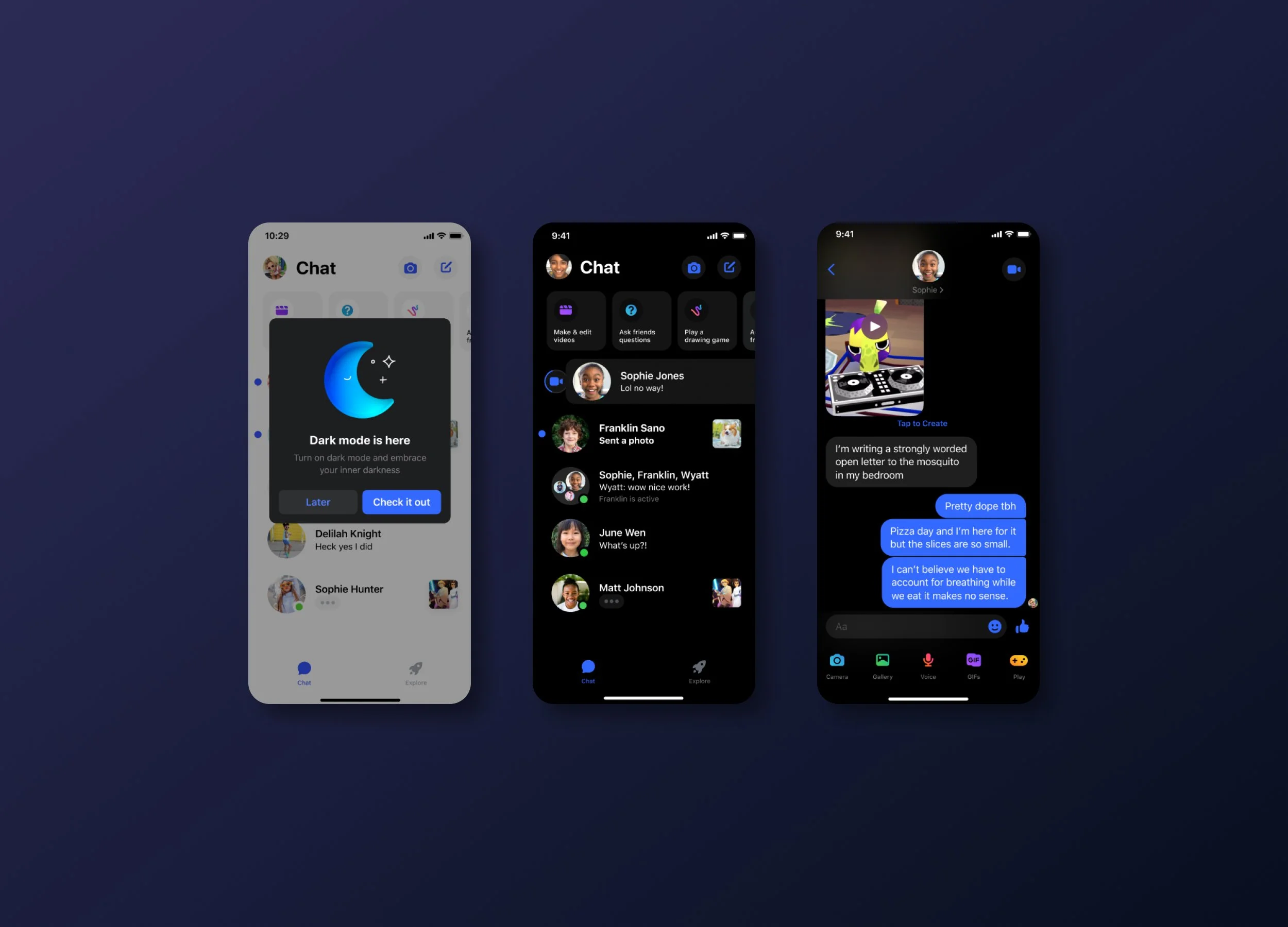 Messenger Kids Dark Mode — MIKE VILLAMEJOR