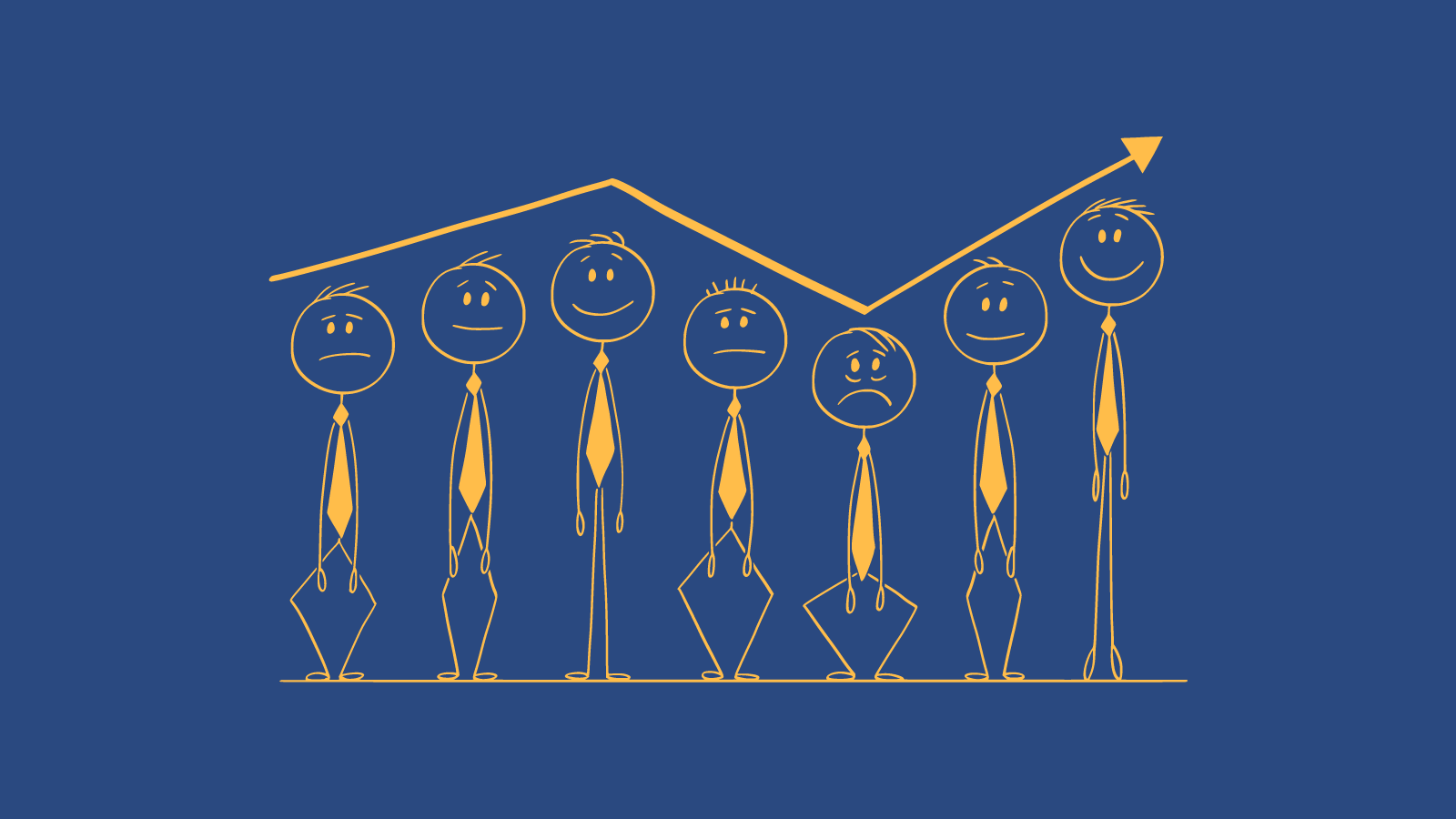 Blue Stick Figure Group