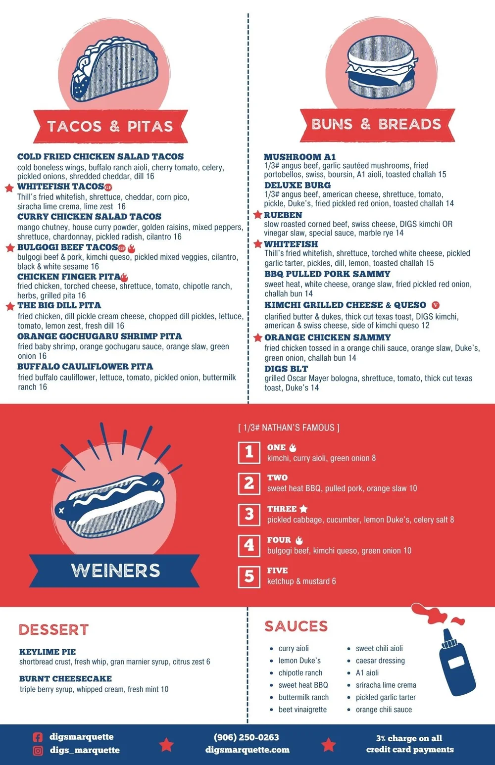 Menu — DIGS Marquette