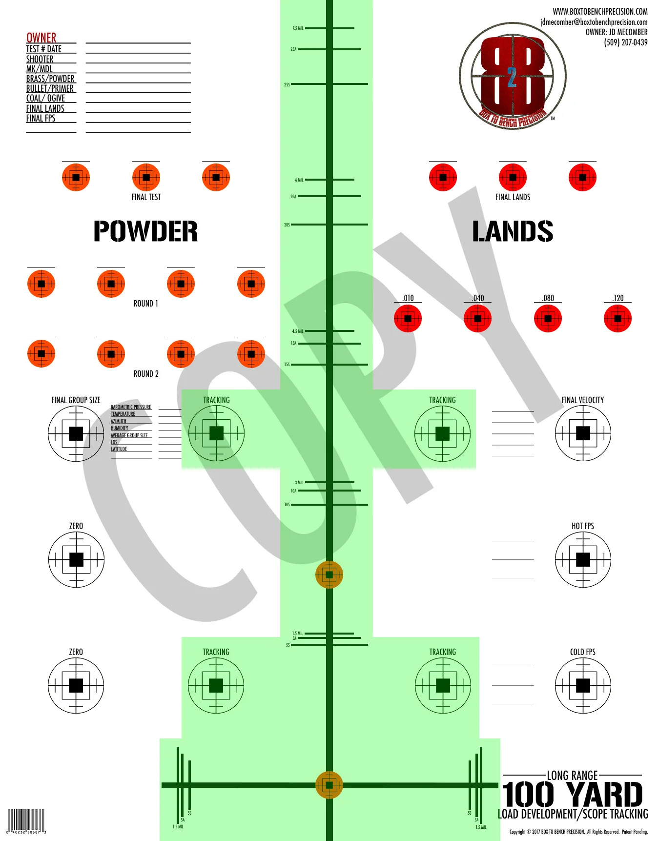 Blog-Box to Bench Precision