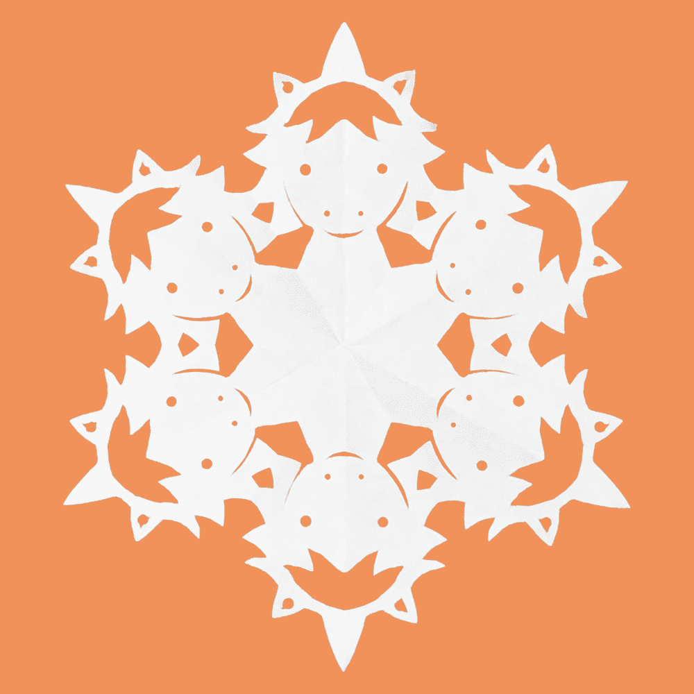 Nine Tails Papercraft Template