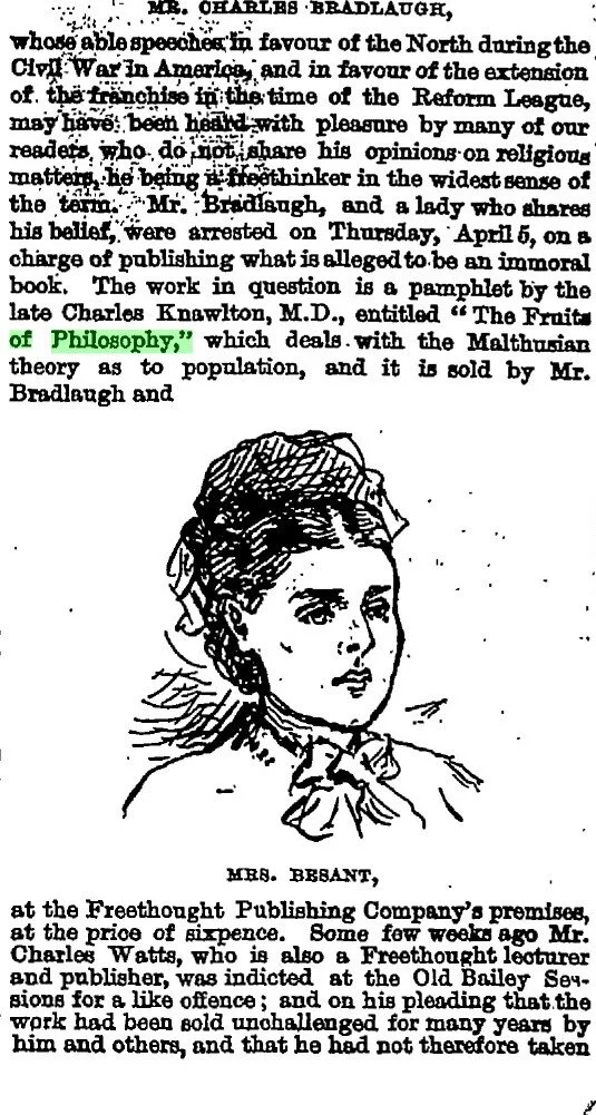 Annie Besant: ‘[a] stormy, public, much attacked and slandered life ...