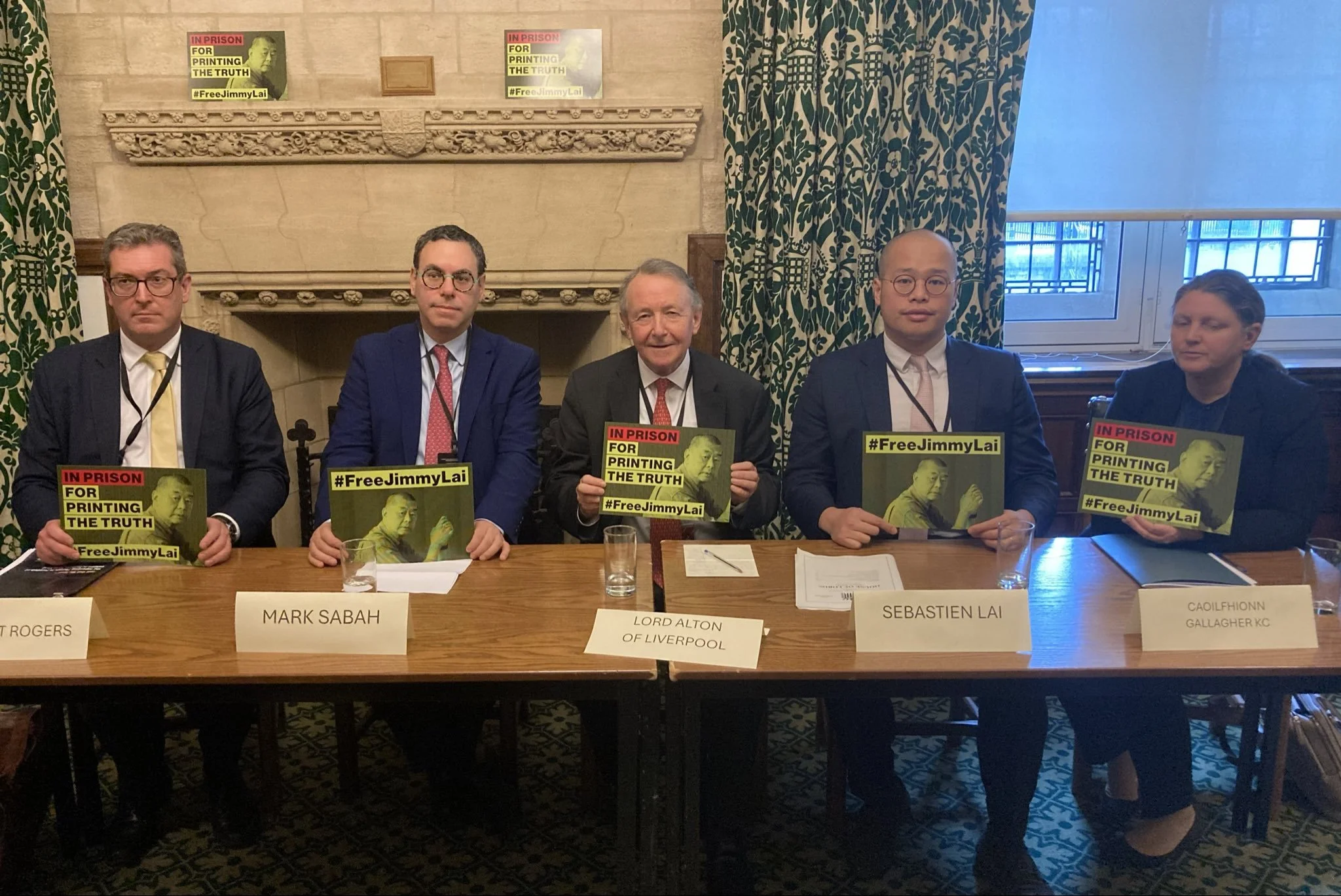 Hong Kong Watch CEO Benedict Rogers speaks alongside Sebastien Lai and ...