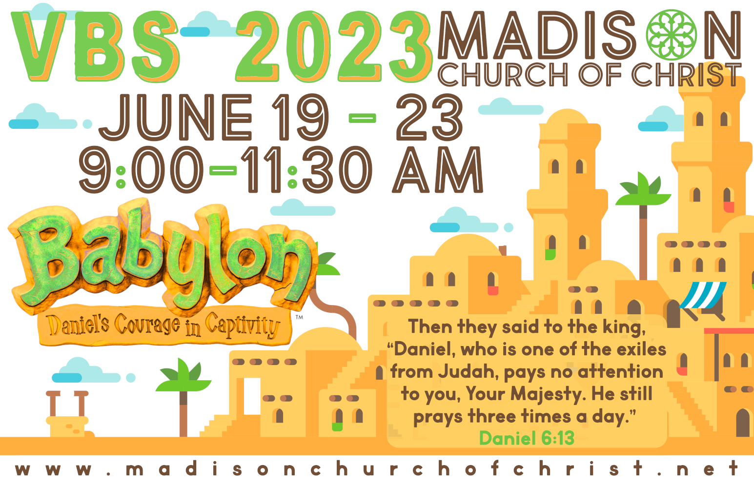 2023 VBS Registration — MADISON CHURCH OF CHRIST