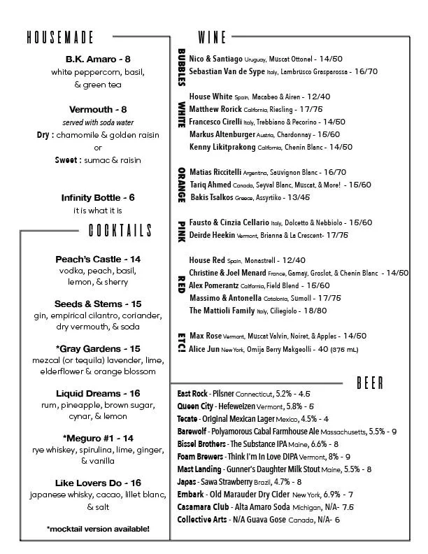 Menus — Brassica Kitchen + Cafe