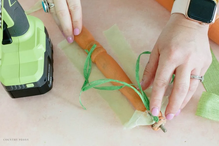Wooden Carrot DIY — Country Peony