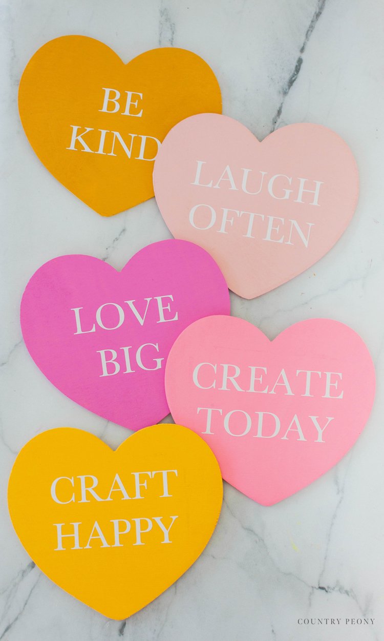 Conversation Hearts Decor — Country Peony