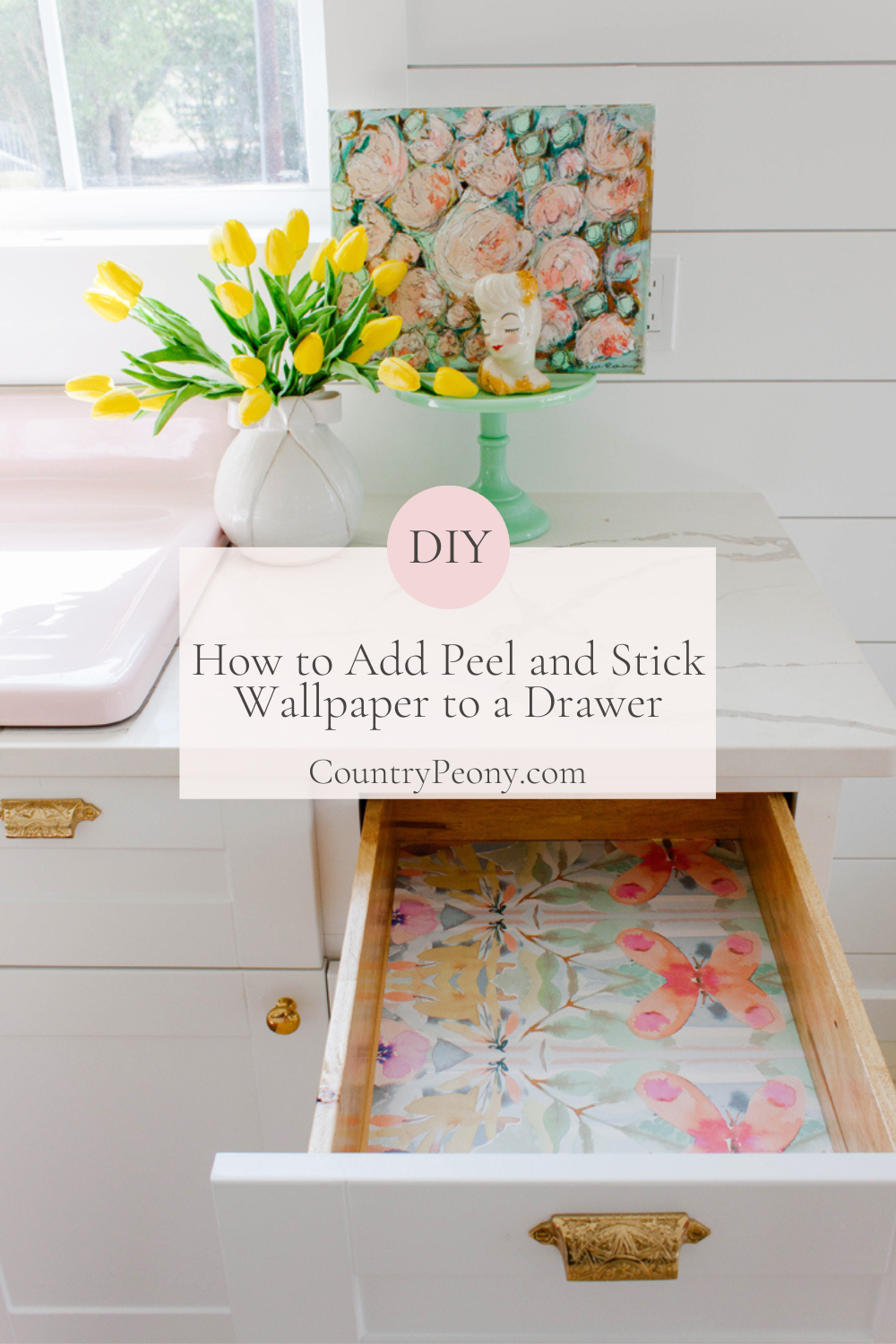 How to Add Peel & Stick Wallpaper to a Drawer — Country Peony
