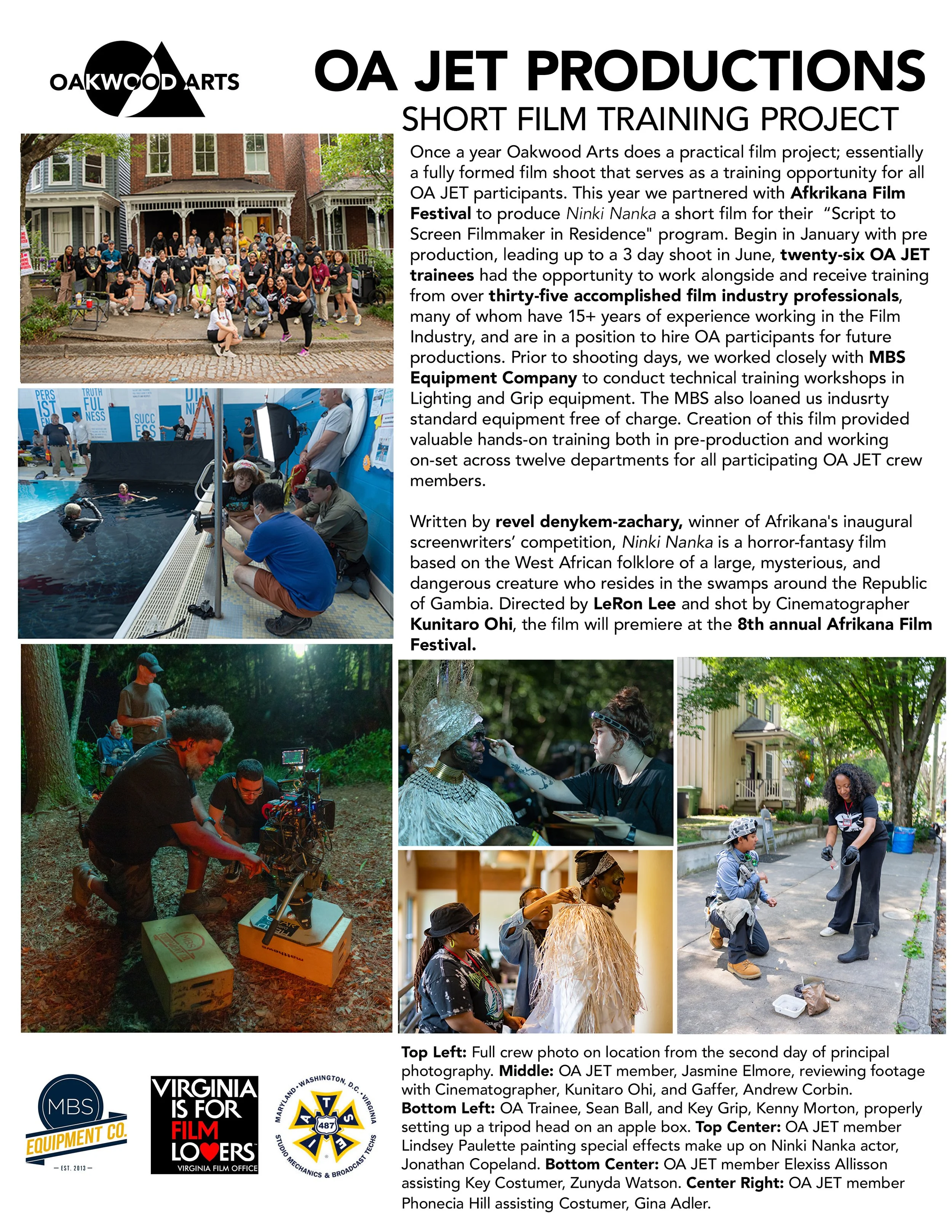 OA JET Productions — Oakwood Arts