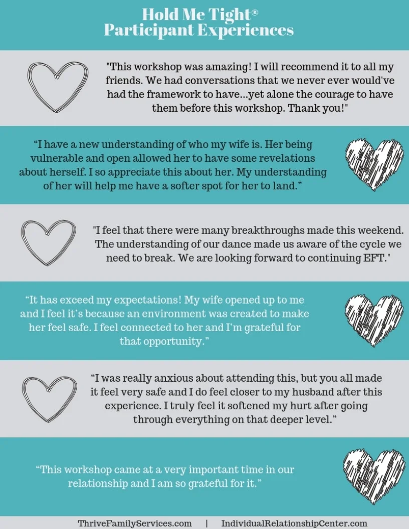 Hold Me Tight® Workshop for Couples! Reclaim the joy in your ...
