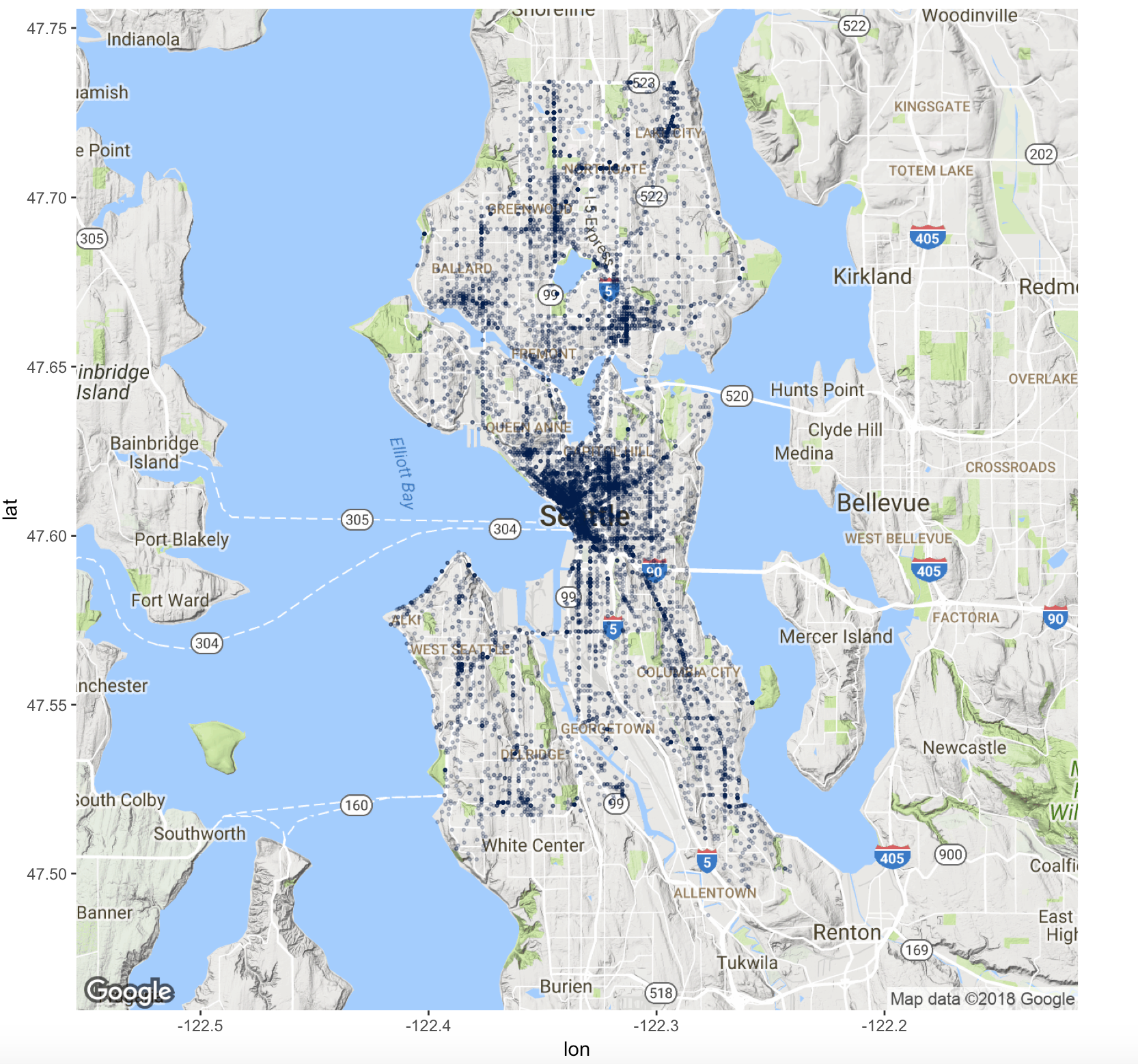 Map Plots Created with R and GGMap — Little Miss Data