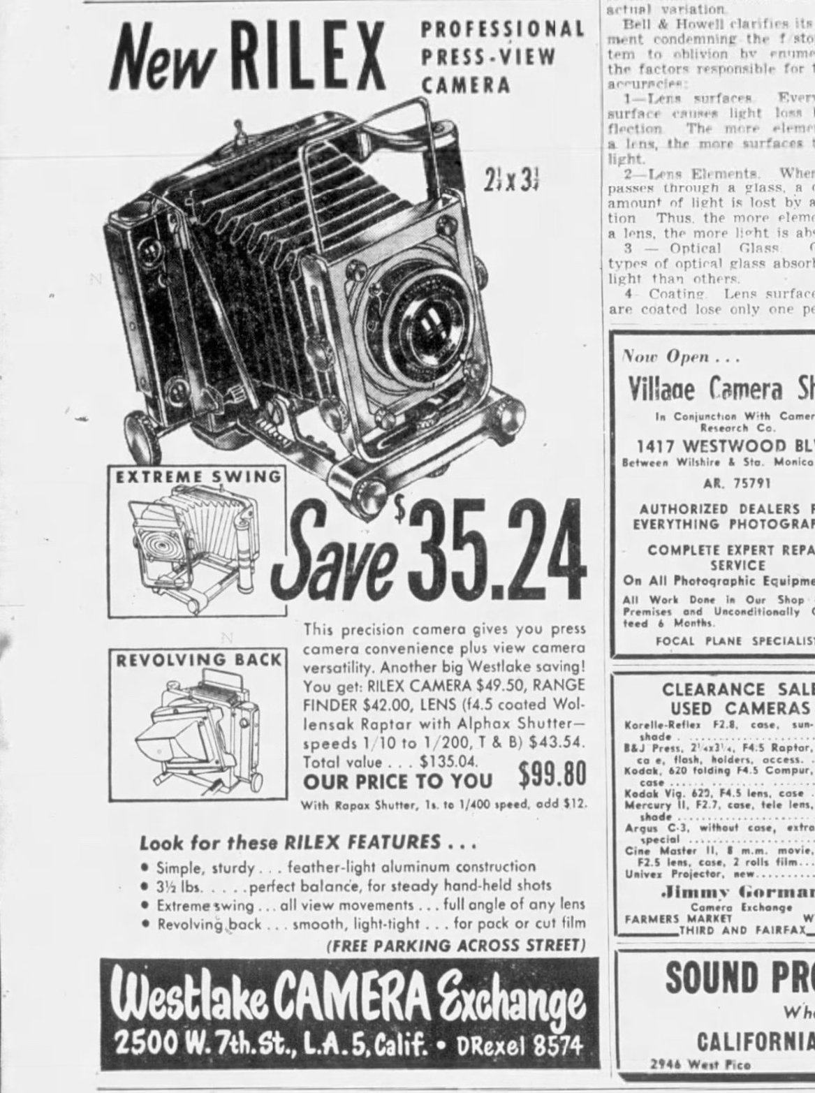 Riley Rilex camera — Concert Photos, Historical Images, Widelux-XPan ...