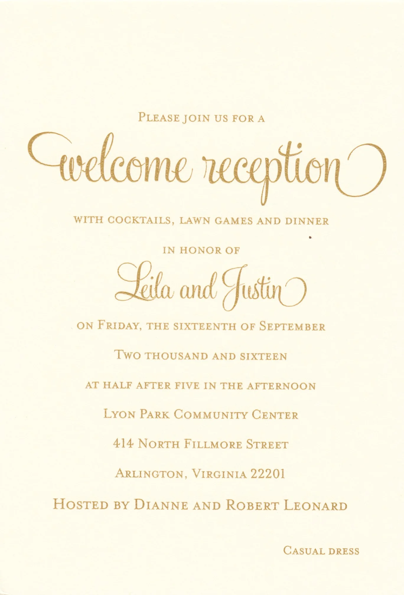 Welcome Sample Of Invitation