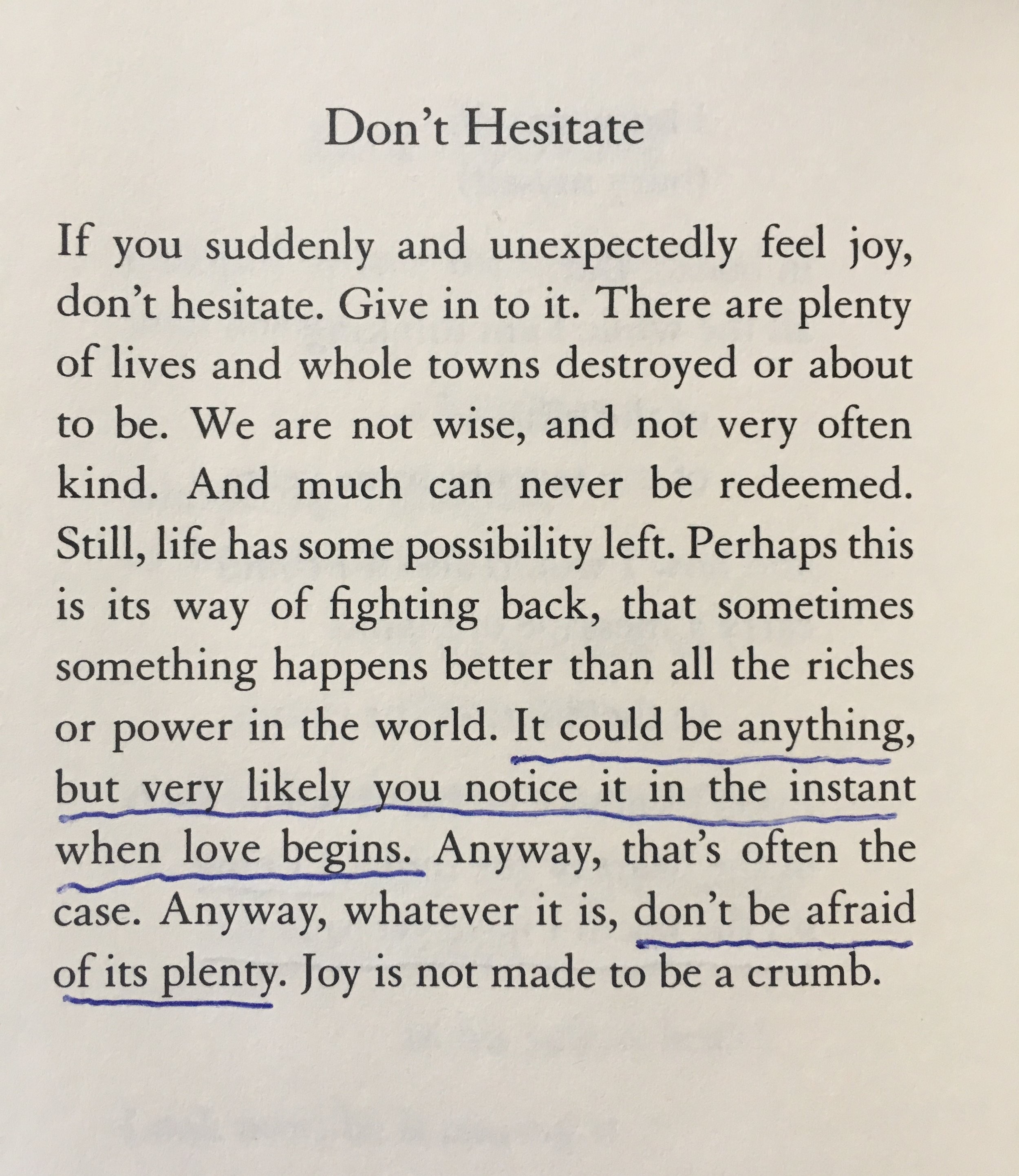 "Don't Hesitate" (Yes, yes, MORE Mary Oliver) — Little Hunches