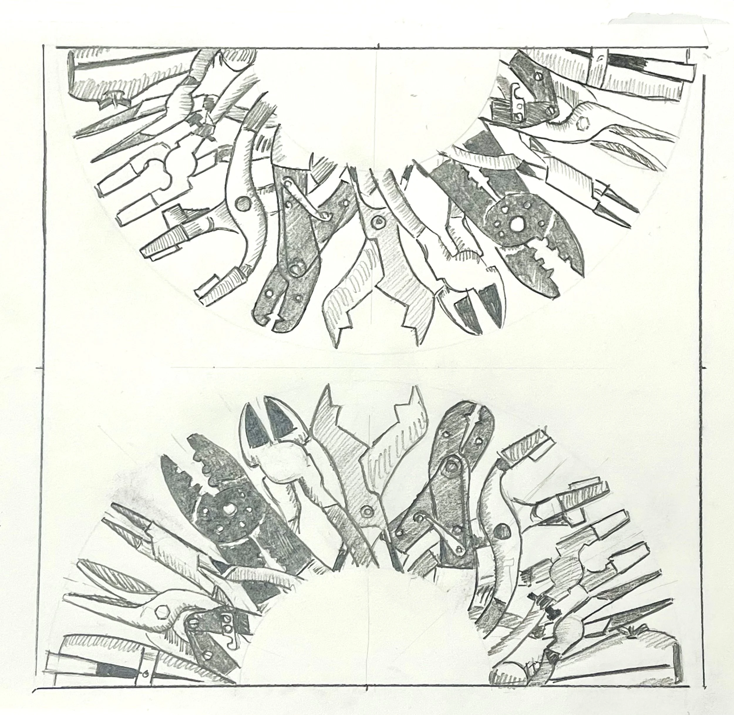 Clippers Drawing — Paul Lewing Custom Tile